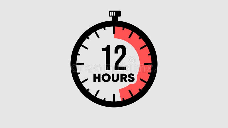 Countdown 1 Hour Graphic Animation. Alpha Channel Stock Footage - Video ...