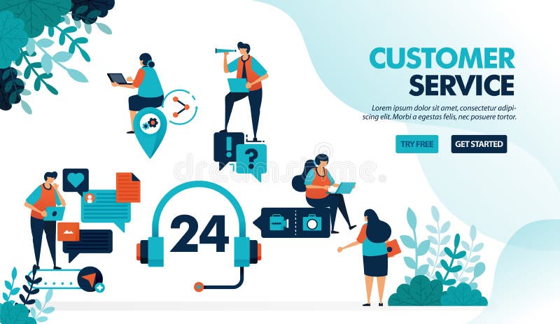 24 Hour Customer Service To Help Users Solve Problems. Chatting Service ...