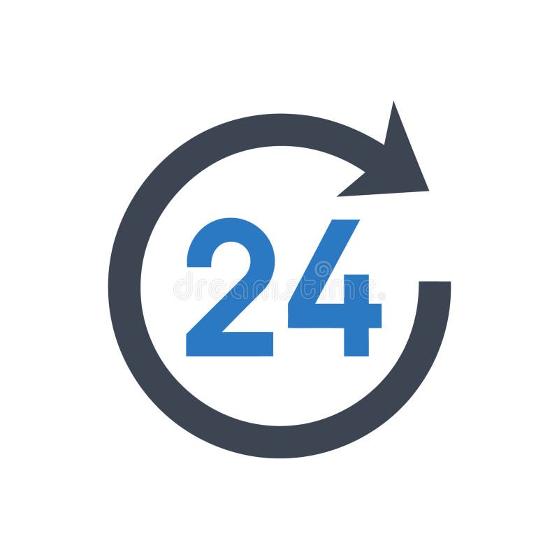 24 Hour Cycle Icon stock illustration. Illustration of round - 361728955