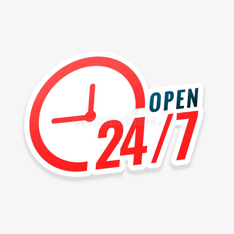 24 Hour and 7 Days always Open Template for Communication or ...