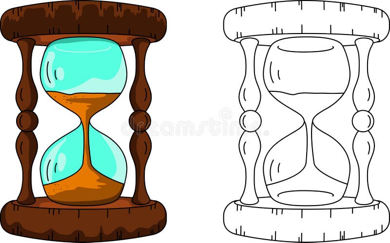 Hourglass sketch stock vector. Illustration of drawing - 26513808