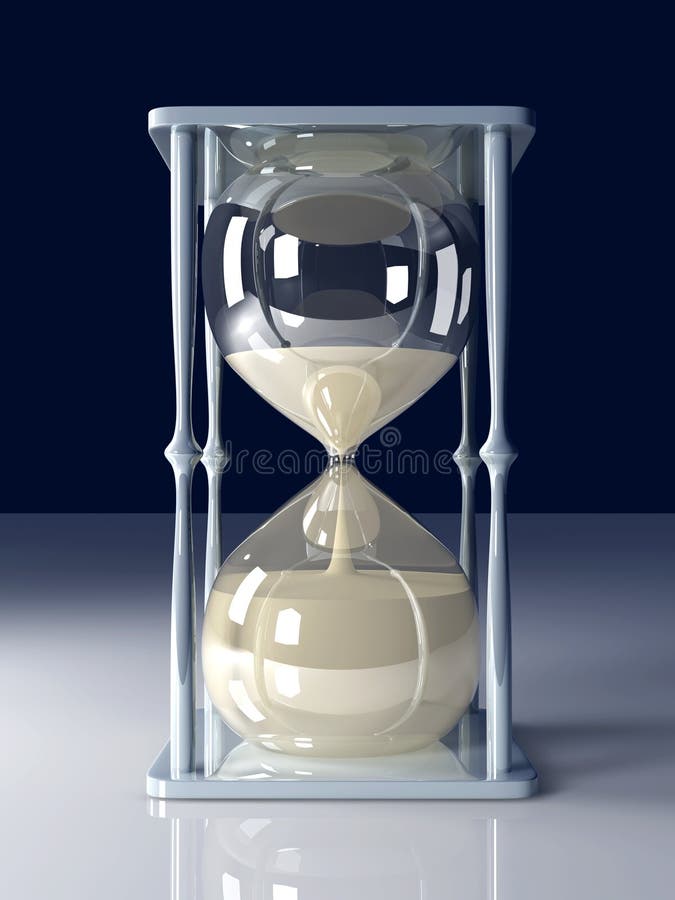 Hourglass symbol of time stock illustration. Illustration of isolated ...