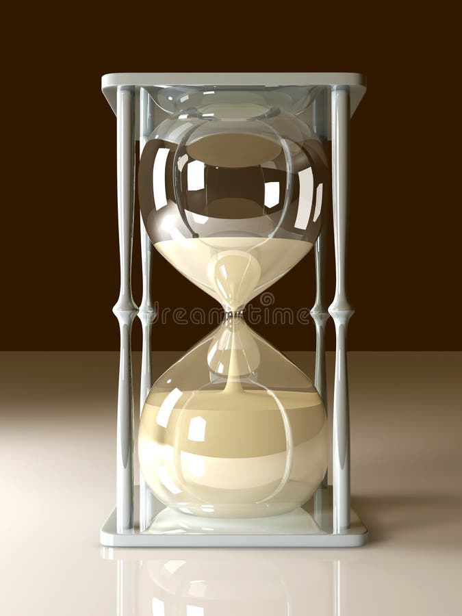 3d Generated Hour Glass with Clipping Path on Changeable Background ...