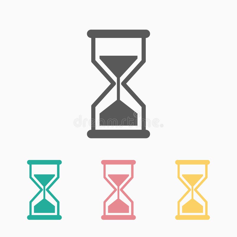 Hour Glass Icon, Time, Countdown, Sandglass Stock Vector - Illustration ...
