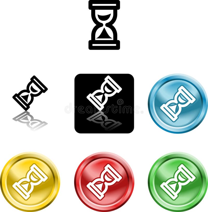 Hour glass icon symbol stock vector. Illustration of clipart - 3841346