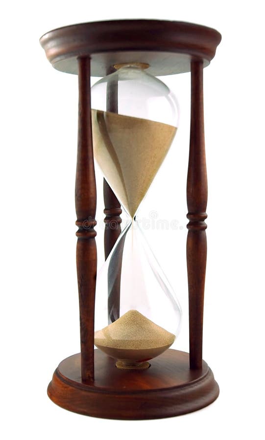 Hour Glass on White stock photo. Image of business, trickle - 312622