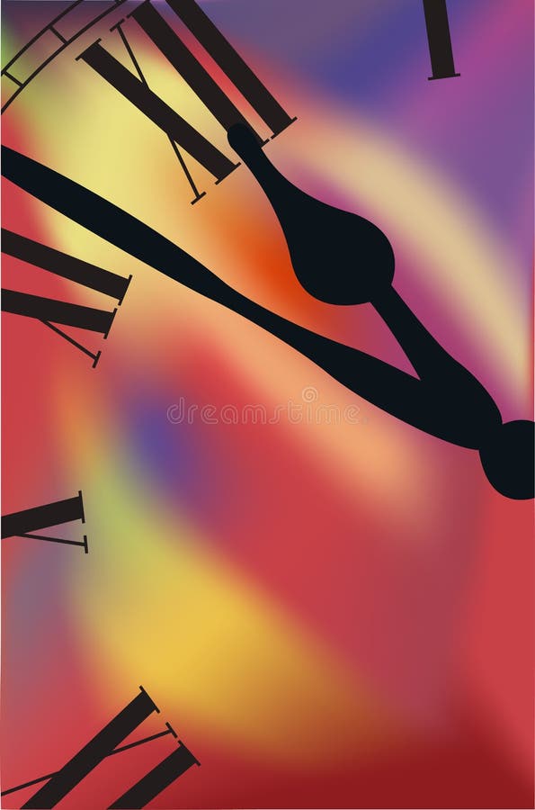 Midnight clock stock illustration. Illustration of glow - 14537259
