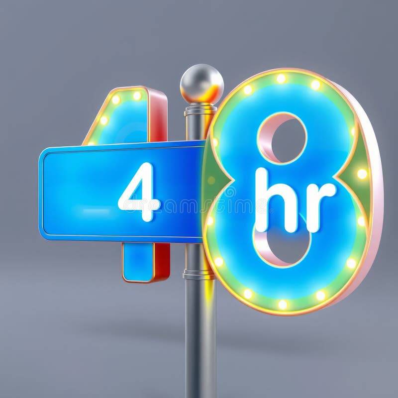 48 Hours 3d Rendering Blue Street Sign 24 Hr Illustration Stock ...