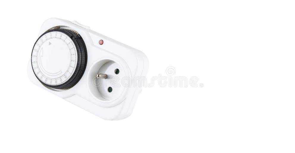 24 Hour Mains Plug in Timer Switch Time Clock European Socket. Stock ...