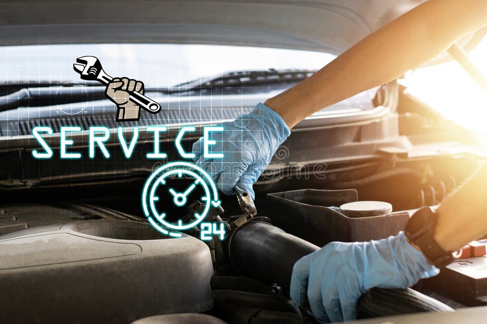 24-hour Maintenance Service Concept Stock Photo - Image of icon, hour ...