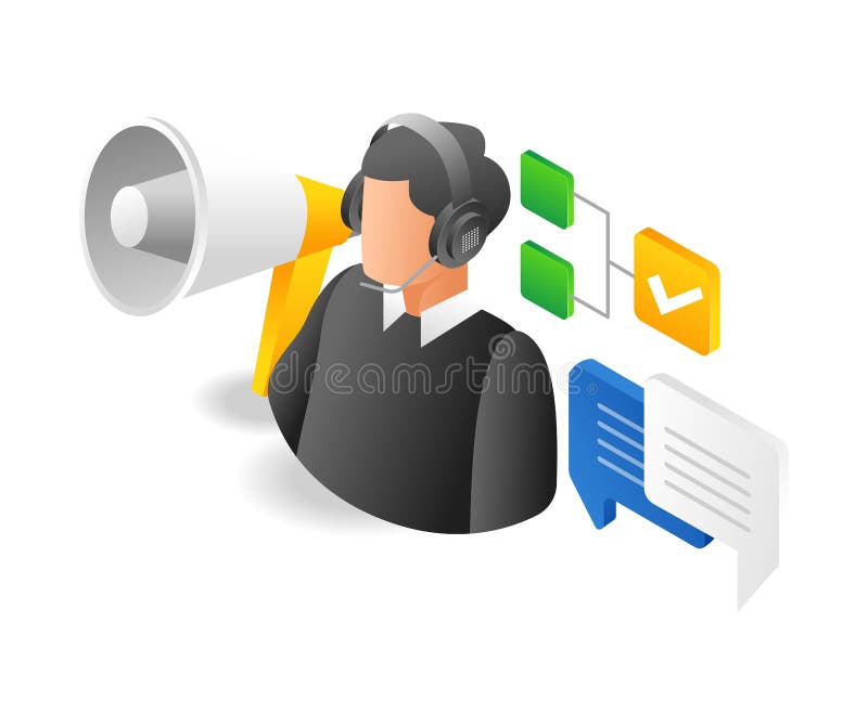 24-hour Non-stop Digital Customer Service Stock Illustration ...