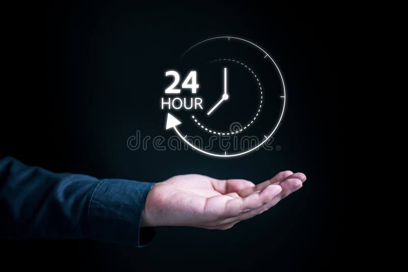 24hour Open, Work 24 Hour, Service Stock Photo - Image of advertisement ...