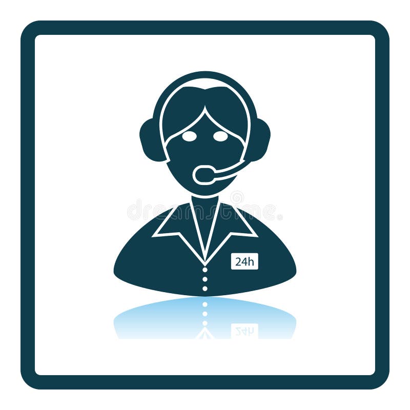 24 Hour Operator Icon stock vector. Illustration of pattern - 208692220