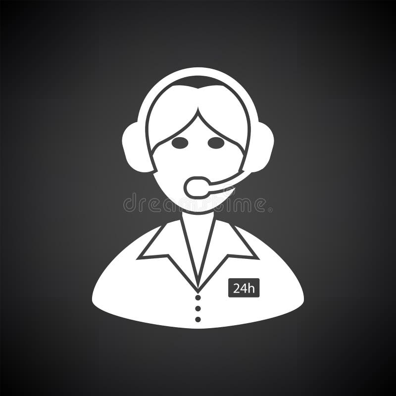 24 Hour Operator Icon stock vector. Illustration of help - 210377196