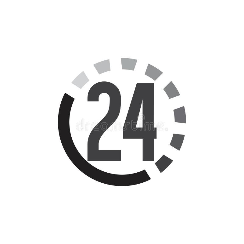 24 Hour Process Symbol Vector Stock Vector - Illustration of email ...