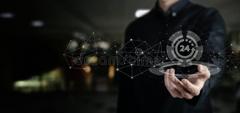 24-hour service concepts stock image. Image of help - 282773665