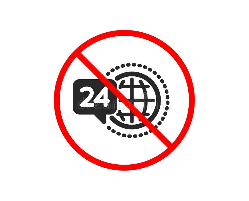 24 Hour Service Icon. Call Support Sign. Vector Stock Vector ...