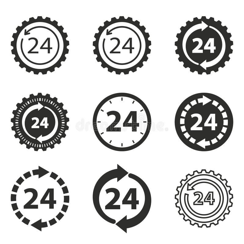 Set of Clock Icons. stock vector. Illustration of second - 80141902