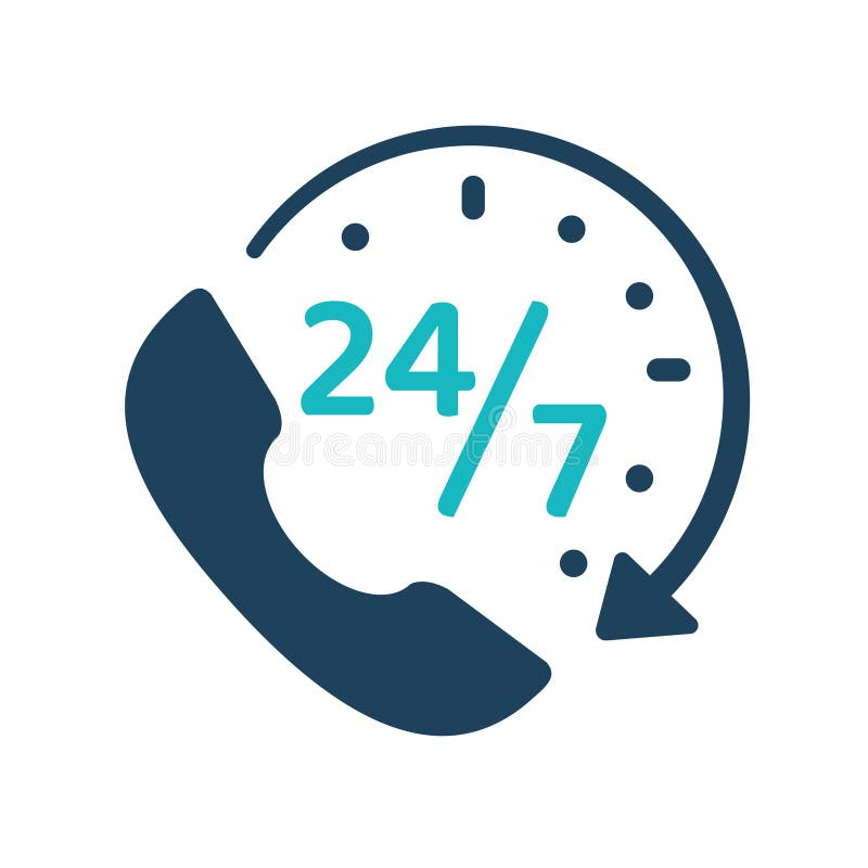 24 Hour Service Icon.Speech Bubbles Stock Vector - Illustration of ...
