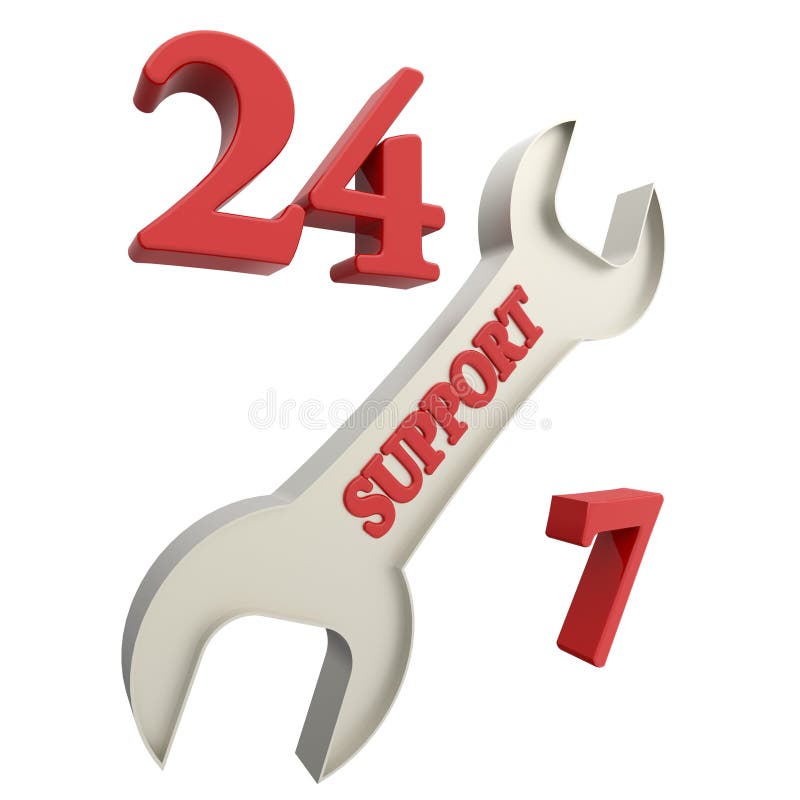 24 Hour Support Service Icon Stock Vector - Illustration of element ...