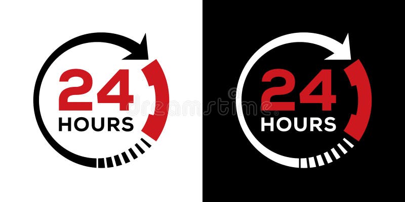24 Hour Support Service Icon Stock Vector - Illustration of delivery ...