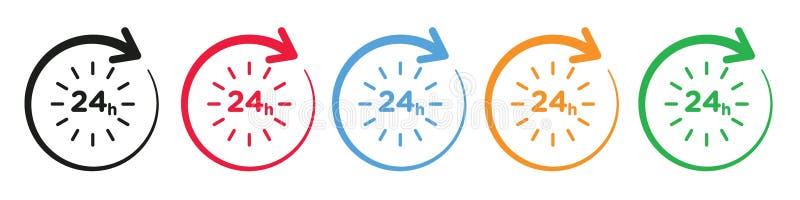 Always Available Customer Support Icon for 24/7 Help Services Stock ...