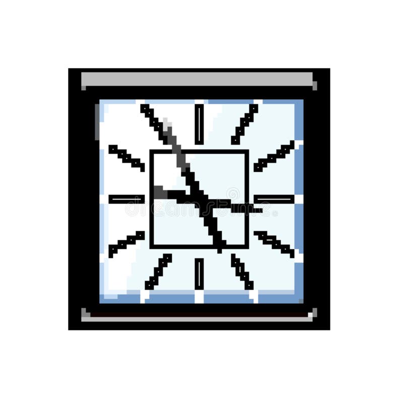 Hour Wall Clock Game Pixel Art Vector Illustration Stock Vector ...