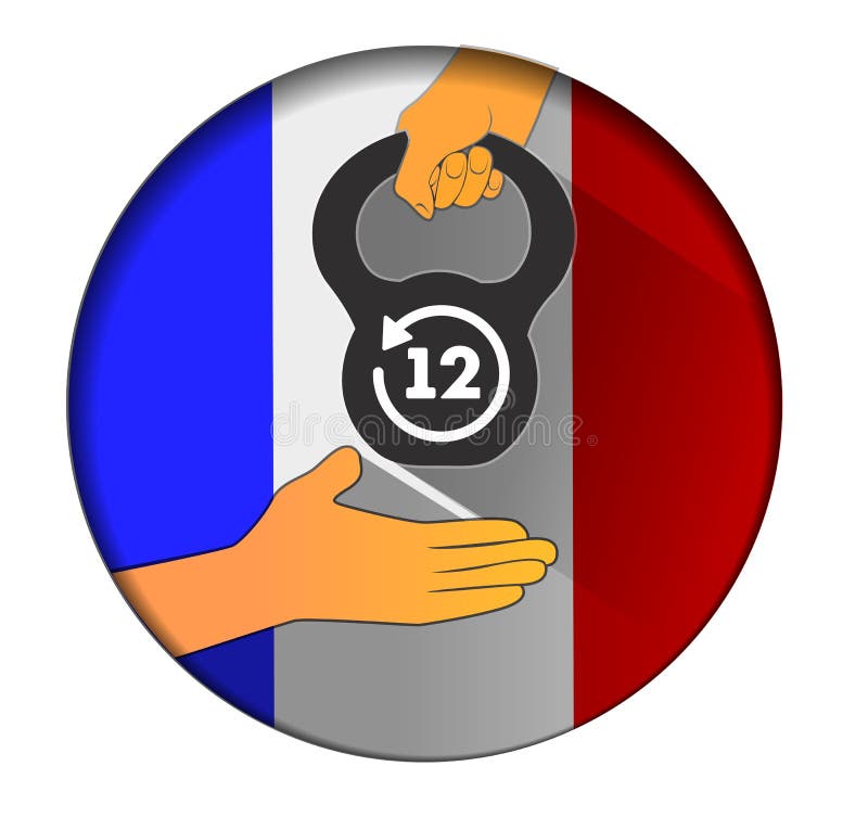 12 Hour Working Week in France Stock Illustration - Illustration of ...