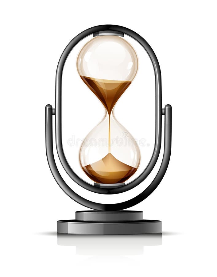 Hourglass time clock stock illustration. Illustration of instrument ...