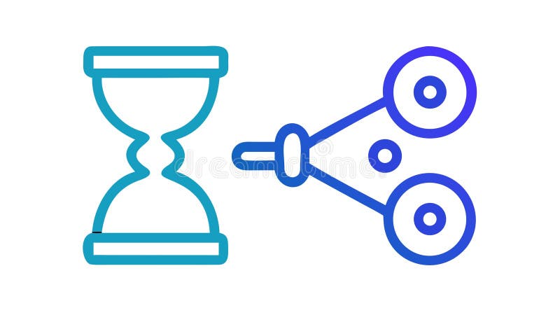 Hourglass with Abstract Connection Points, Vector Design Generative AI ...