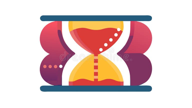 Hourglass with Abstract Pattern for Complex Time Flow, Vector Design ...