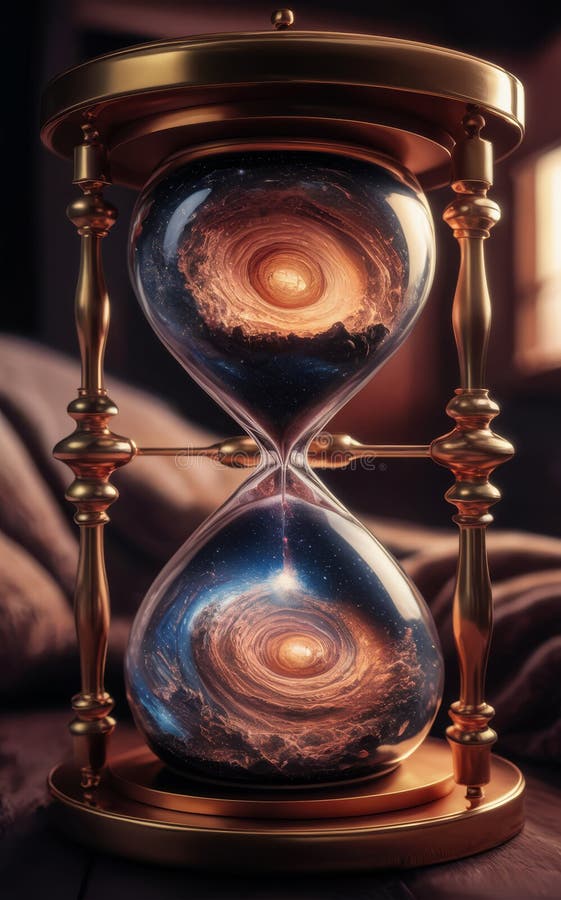 Hourglass with Planet Earth Inside. Time Concept Stock Illustration ...