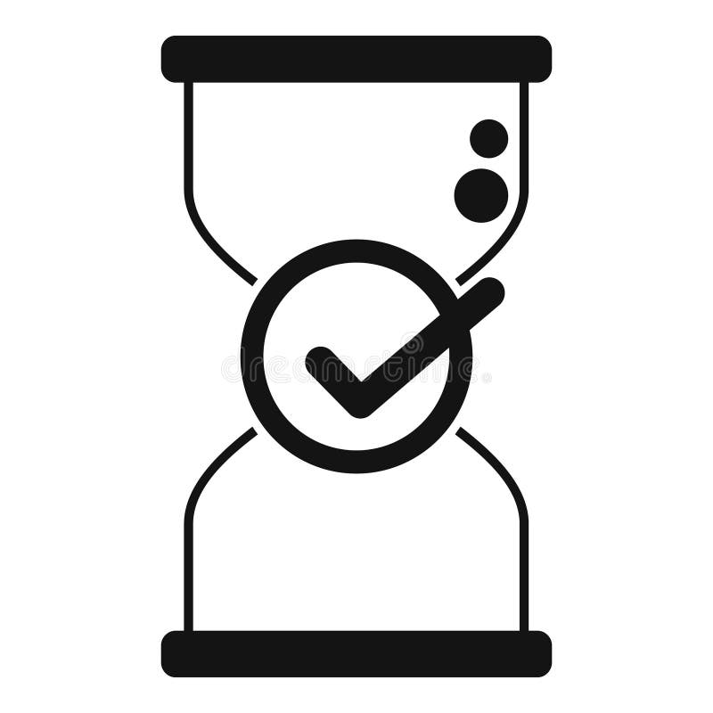 Hourglass Approved Duration Icon Simple Vector. Plan Time Event Stock ...