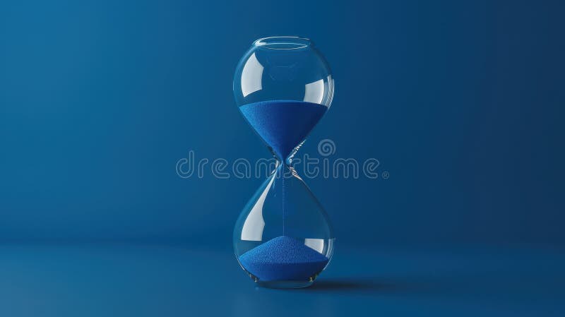 The Hourglass with Blue Sand. AI Generated Stock Image - Image of ...