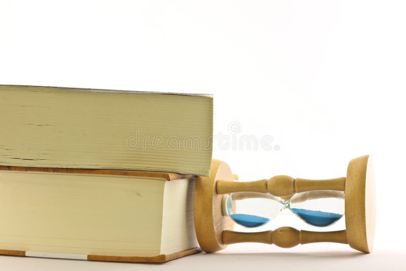 Hourglass with book stock photo. Image of cover, communication - 37522928