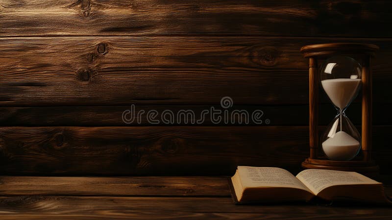 Hourglass, Book, Wood, Background, Time, Knowledge, Study, Concept ...