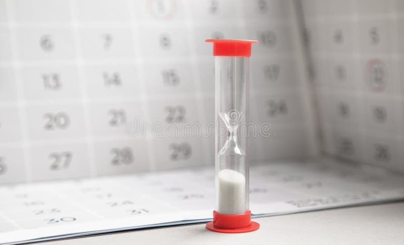 Hourglass and Calendar. Time Running Out Stock Image - Image of ...