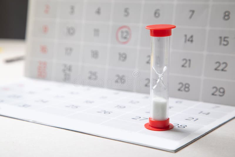 Hourglass and Calendar. Time Running Out Stock Illustration ...
