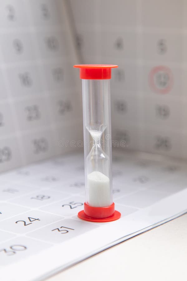 Hourglass and Calendar. Time Running Out Stock Photo - Image of ...