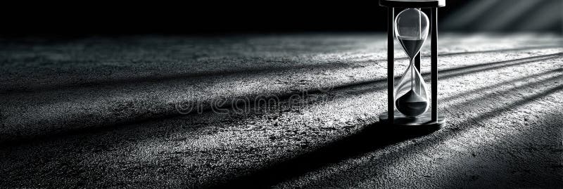 Hourglass Casting Shadows on Floor, Symbolizing the Passage of Time in ...