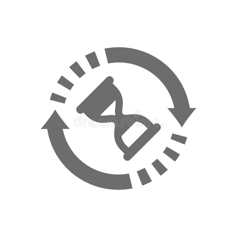 Hourglass in Circle Arrows Vector Icon Stock Vector - Illustration of ...