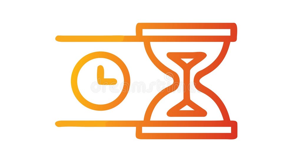 Hourglass with Clock Face Time Limit, Countdown, Vector Design ...