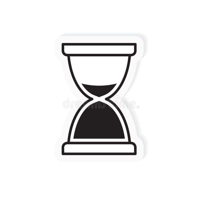 Hourglass clock icon stock vector. Illustration of search - 153472580