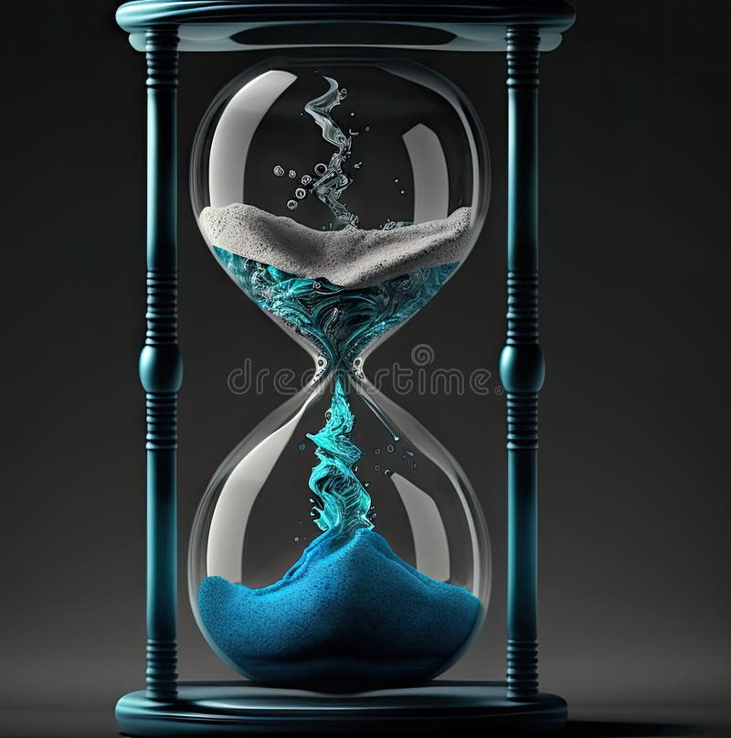 Hourglass Composition B Illustration Design Art. Stock Illustration ...
