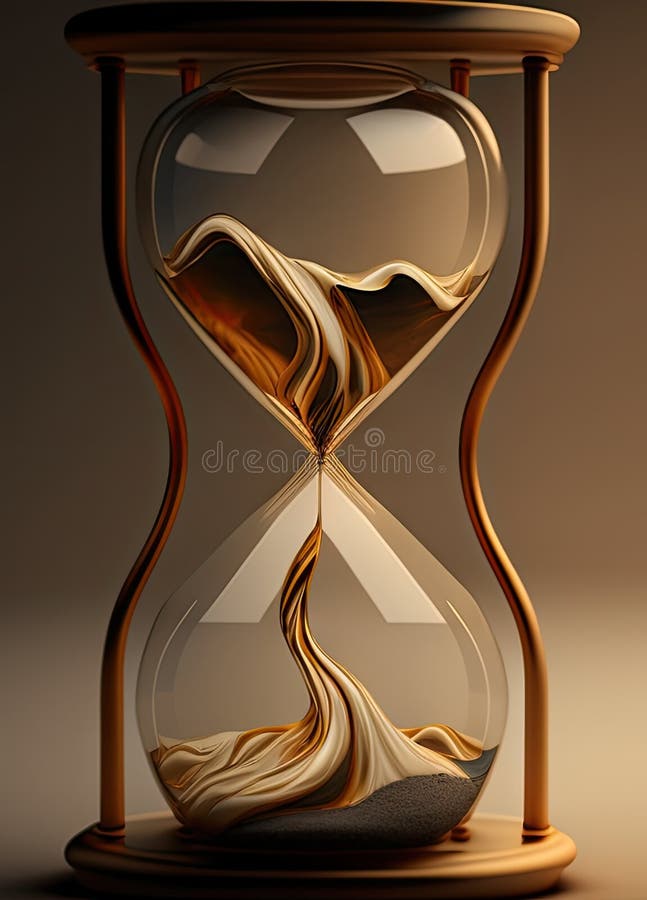 Hourglass Composition Illustration Design Art. Stock Illustration ...