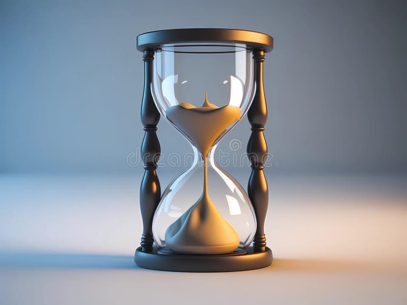 Hourglass in 3d Cartoon Style Stock Illustration - Illustration of ...