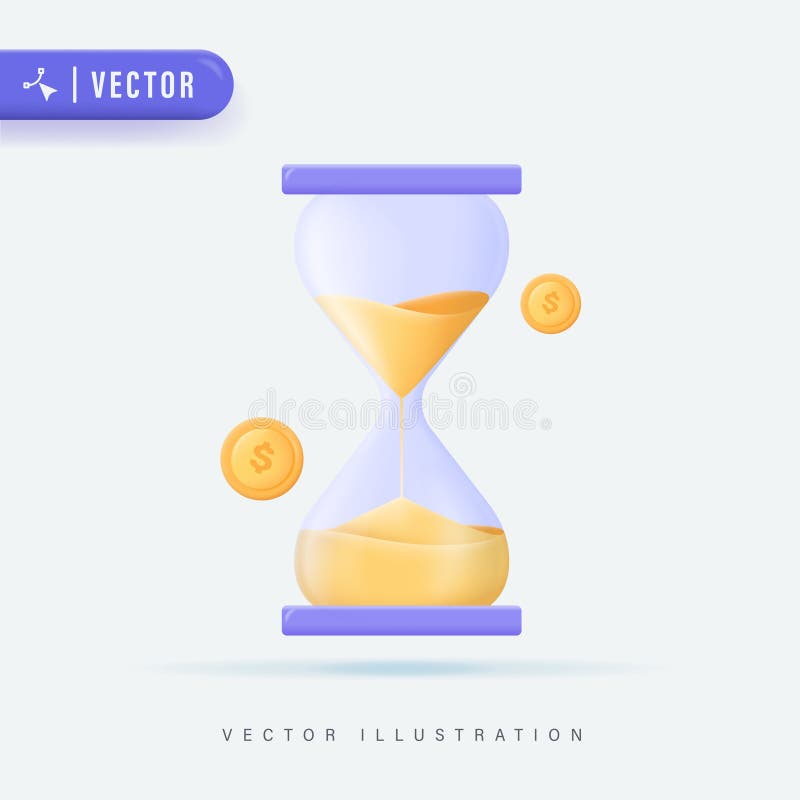 Hourglass stock vector. Illustration of design, finance - 312470659