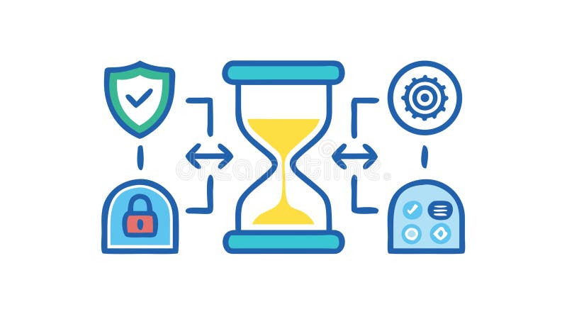 Hourglass Data Security: Timed Protection & Secure Systems, Vector ...
