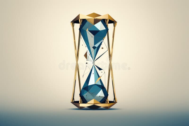 Hourglass Design on White Background. Generative AI Stock Photo - Image ...