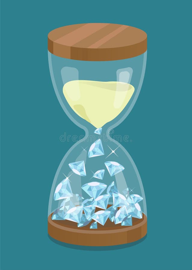 Diamond Clock stock vector. Illustration of measure, hour - 34901019
